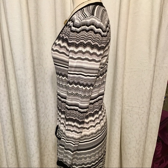 Spense | Sweaters | Spense Long Cardigan With Pockets Black White ...